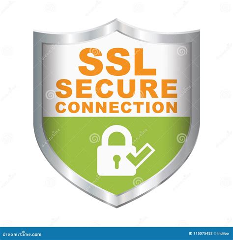 Ssl Secure Connection Badge Stock Illustration Illustration Of Chrome