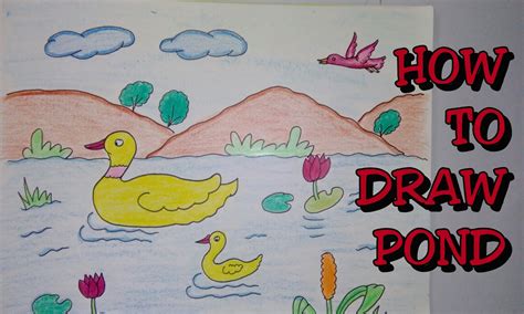 Duck In A Pond Drawing At GetDrawings Free Download