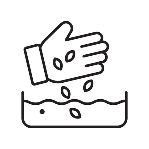 Seed Sowing Vector Outline Icon Style Illustration Eps 10 File 16081122 Vector Art At Vecteezy