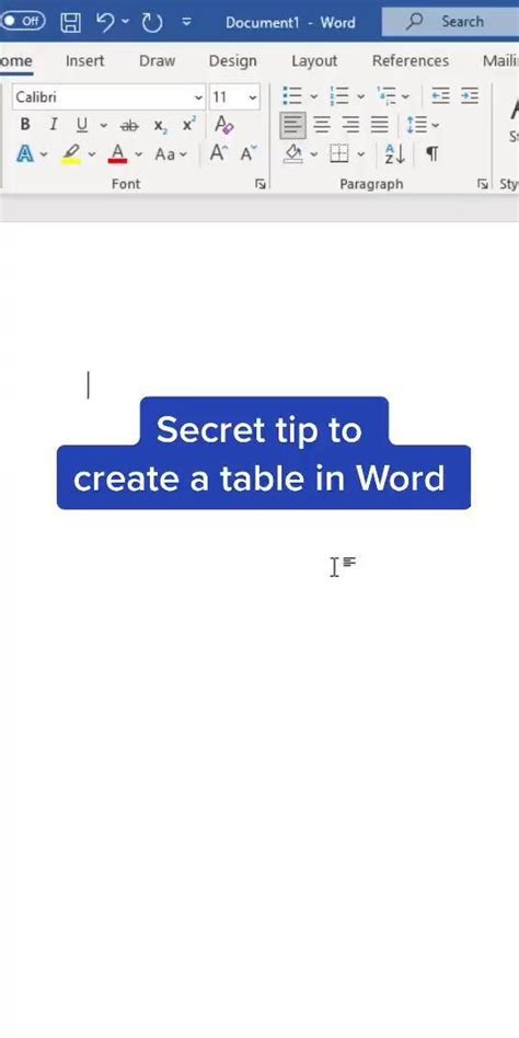 Secret Tip To Create Tables In Ms Word Artofit