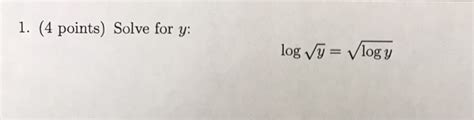 solved 1 4 points solve for y