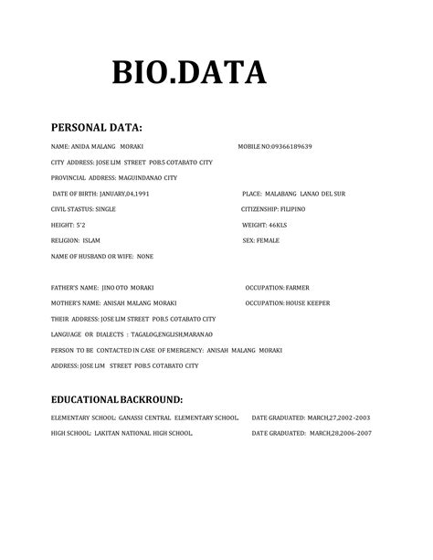 Bio Data Ko Docx