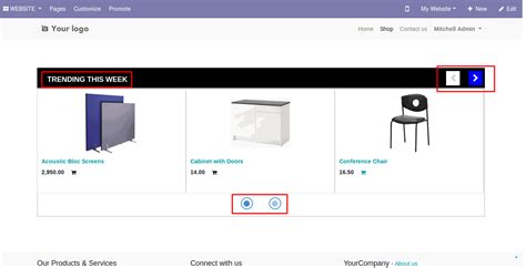 Odoo Website Product Gallery Create Product Slider Carousels