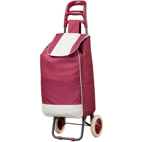Foldable Shopping Trolley Cart 2 Wheel Shopping Cart Stainless Frame
