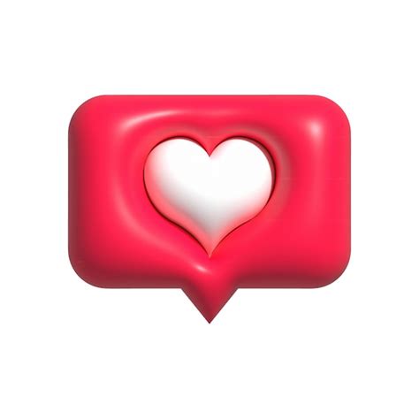 Premium Photo Love Heart Inside Speech Bubble Love Symbol