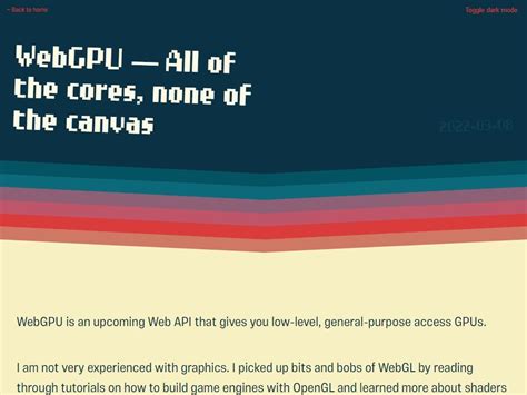Webgpu Graphicsprocessing Api Crossplatform Abil Hakim