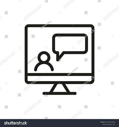 Computer Icon Isolated On White Background Stock Vector Royalty Free 2056153964 Shutterstock