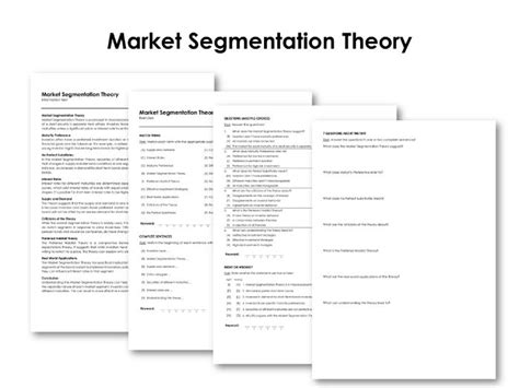 Market Segmentation Theory Teaching Resources