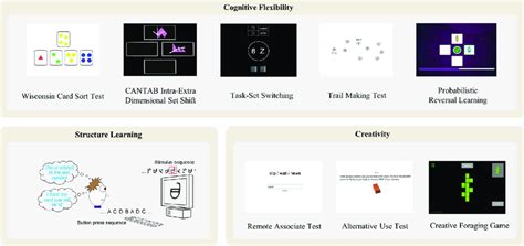 Illustration Of A Subset Of Cognitive Tasks Used In The Clic Adult Download Scientific Diagram