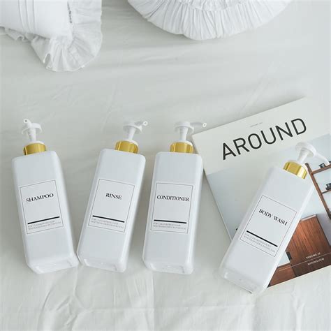 모든집 라벨포함 호텔 욕실 주방 세제 샴푸 용기 욕실 디스펜서 샴푸통 800ml 위시버킷