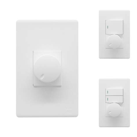 Deco Rotary Dimmer Switch 4x2 White • Northside Electrical