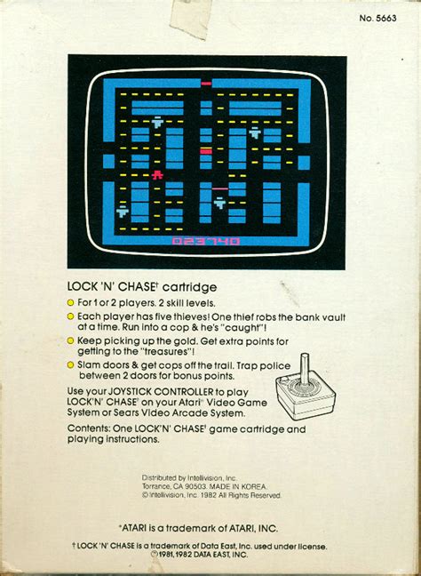 Atari 2600 Vcs Lock N Chase Scans Dump Download Screenshots Ads Videos Catalog