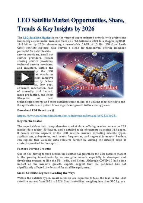 Ppt Leo Satellite Market Opportunities Share Trends And Key Insights By 2026 Powerpoint
