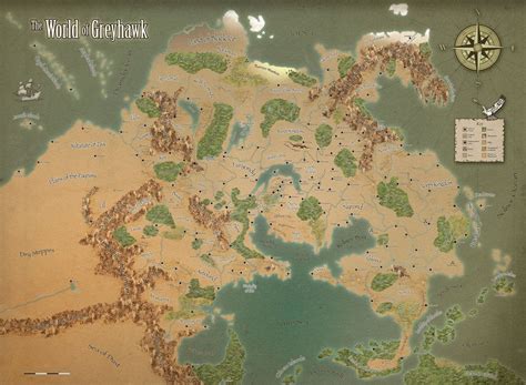 Map Of The World Of Greyhawk Post Greyhawk Wars From The Ashes By