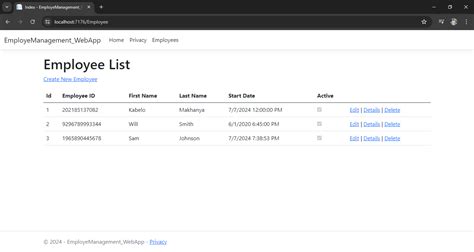 github kabelodev employee management app asp web mvc api and
