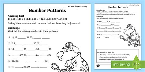 Ks1 Primary Resources Number Patterns Worksheet