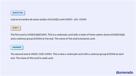 Solved Cual Es El Nombre De Estos Acidos Ch3 Ch22 Cooh Hooc Ch2 Cooh