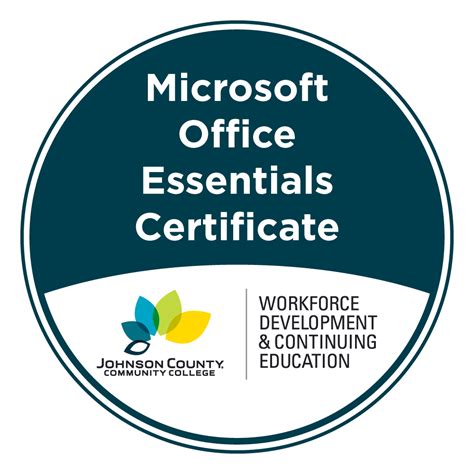 Microsoft Office Essentials Certificate Credly