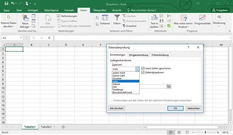 excel dropdown liste erstellen auswahlliste so geht s excel