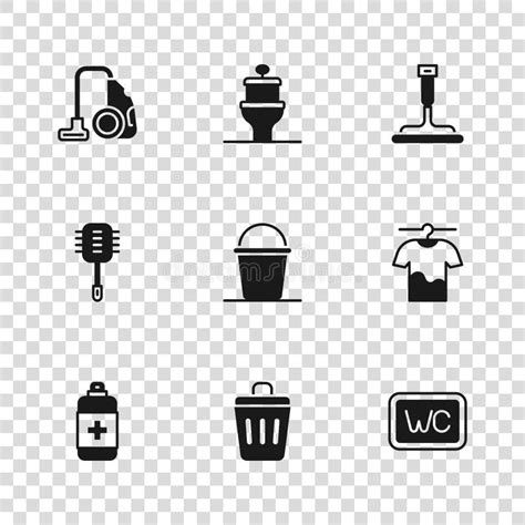 Set Trash Can Drying Clothes Toilet Bucket Rubber Cleaner For Windows Vacuum Bowl And