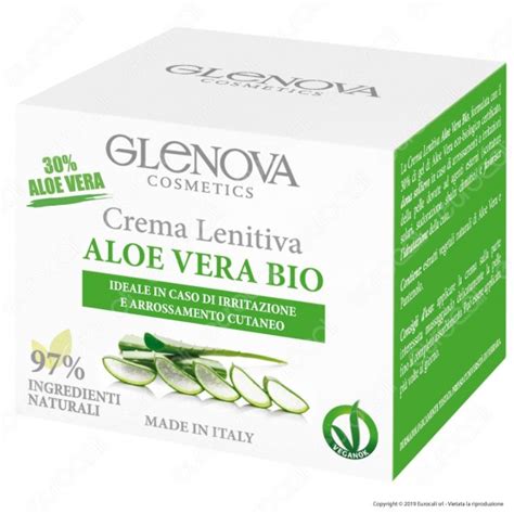 Crema Lenitiva Glenova Multiuso Aloe Vera al 30% da 125ml