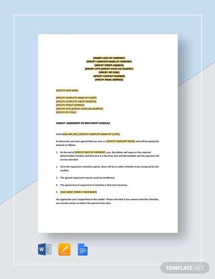 Letter Of Agreement Template