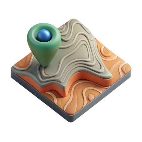 Extraordinary Creative Topographic Elevation Chart Isolated Element