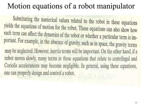 Robot Arm Dynamics Ppt Unit Iiipptx