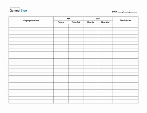 Free Word Timesheet Templates