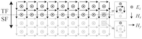 Top View Of Front Surface Of Fdtd Domain Fdtd Finite‐difference