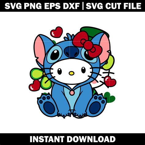 Hello Kitty Stitch Svg Bluey Cartoon Svg Logo File Svg Ca Inspire