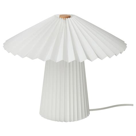 Kuddlava Table Lamp Pleated White 28 Cm Ikea