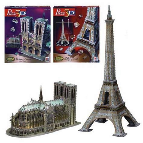 Puzz 3d Wave 1 Eiffel Tower Notre Dame Case