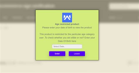 Guide For Age Verification System For Woocommerce