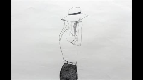 How To Draw A Girl With Hat For BEGINNERS Step By Step Pencil Sketch YouTube