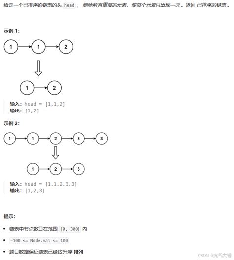 删除排序链表中的重复元素js实现，leetcode：83删除排序链表中的重复元素 Js Csdn博客