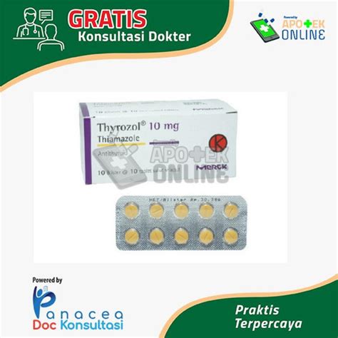 Jual Thyrozol 10mg 1 Strip 10 Tablet Kota Cimahi Apotek Griya Farma