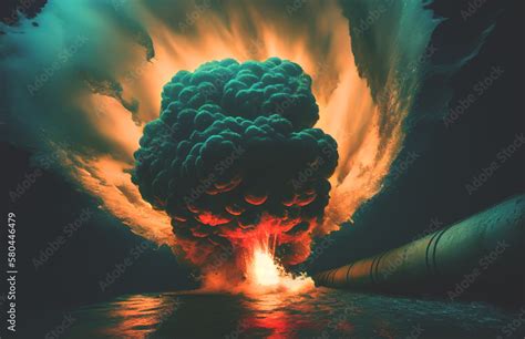 Gas Pipeline Explosion In Sea Gas Pipeline Fire Boils Underwater Pipeline Ruptured Blast Gas