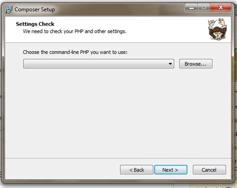 Xampp Composer Choose The Command Line Php You Want To Use There Is