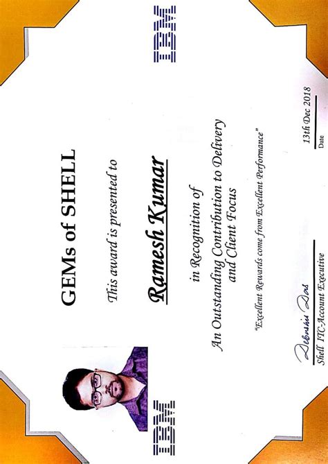 Ramesh Kumar On Linkedin Recognised In Ibm For Outstanding