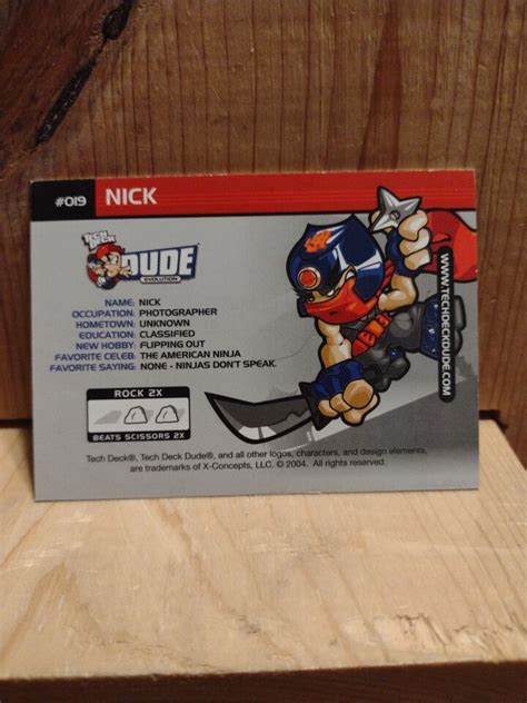 2004 Tech Deck Dude Card 019 Nick Cs1 Ebay