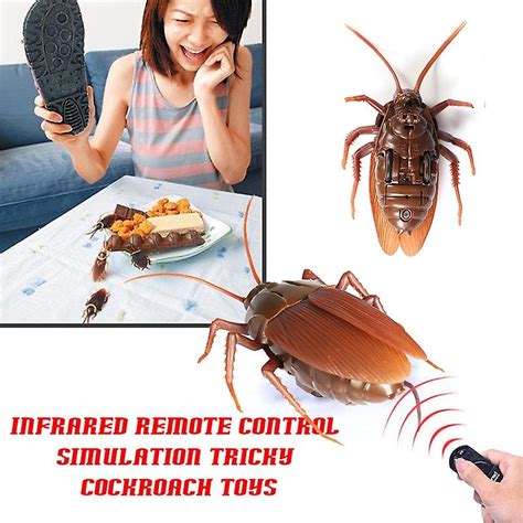 Mini Remote Control Cockroach Insects Toy Novelty Rc Infrared Electric Bugs Joke Fake Toys With
