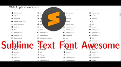 Icon Font Sublime Text Use Sublime Text Font Awesome Youtube