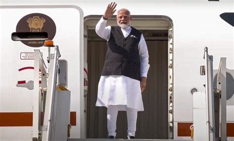 Pm Modi Arrives In Poland On Historic Visit Telangana Today