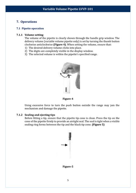 Variable Volume Pipette LVVP 101 Operating Manual Labtron