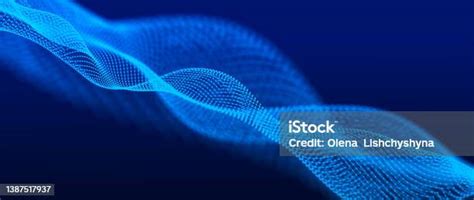 인터레이스 포인트와 라인의 물결 추상적 배경입니다 기술 스타일 빅 데이터 3d 렌더링 계획에 대한 스톡 사진 및 기타 이미지 Istock