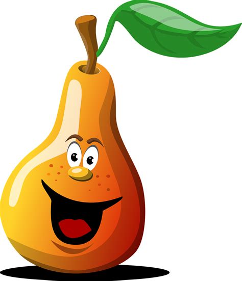Pera Fruta Dibujos Animados Gráficos Vectoriales Gratis En Pixabay