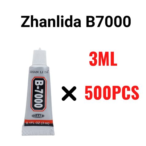 Zhanlida B7000 3ml 투명 접촉 Diy 목적 접착제 휴대 전화 화면 수리 접착제 500 개 팩물풀 Aliexpress