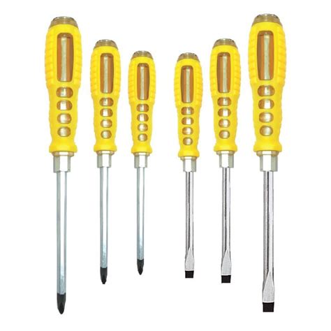 Set Pemutar Skru 6 Pieces Screwdriver Set Hammer Heavy Duty Magnetic