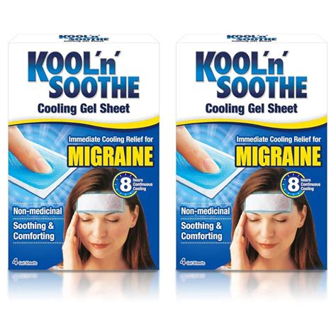 Kool N Soothe Migraine Cooling Strips 2 Pack Of 4 Uk Health And Personal Care